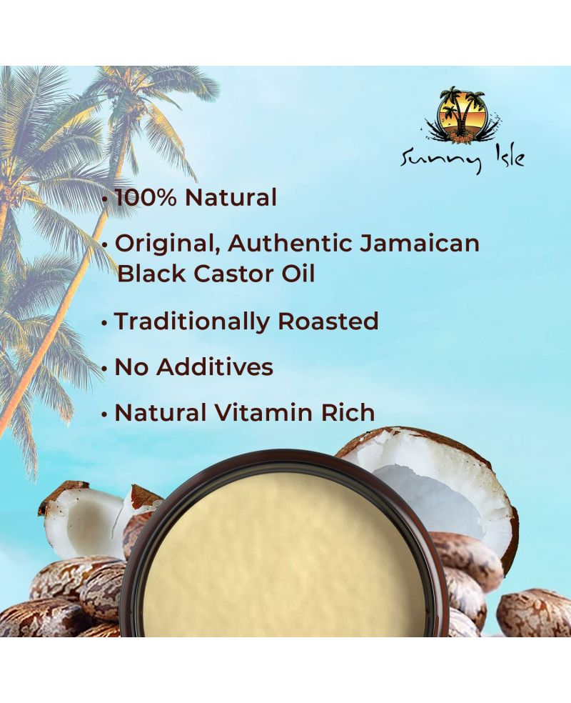 Sunny Isle Jamaican Black Castor Oil Pure Butter with Coconut Oil, 237 ml